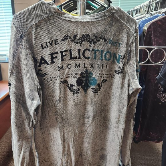 Affliction | Shirts | Affliction Mens Large Thermal Reversible | Poshmark